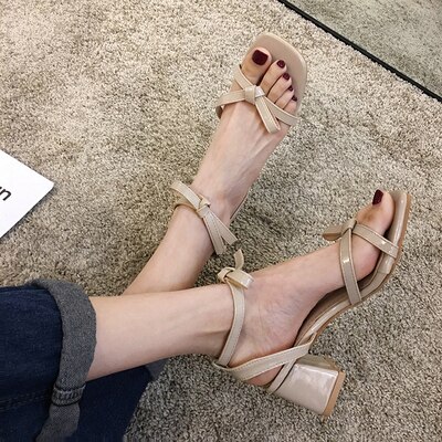 Women's Shoes Sandals Summer Thick Heel Open Toe B... – Grandado