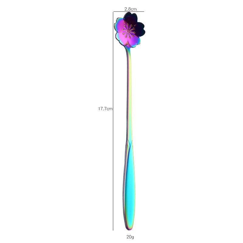 1Pc Rainbow Bloem Ijs Lepel Suiker Lepel Koffie Le... – Vicedeal