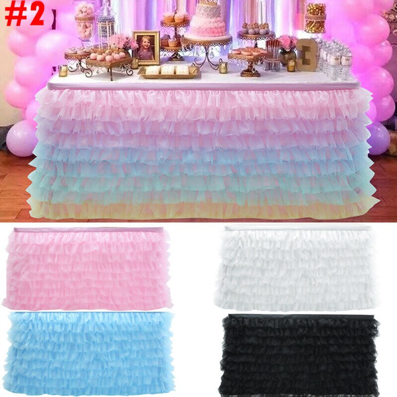 6ft Tulle Table Skirt Birthday Banquet Wedding Fes... – Vicedeal