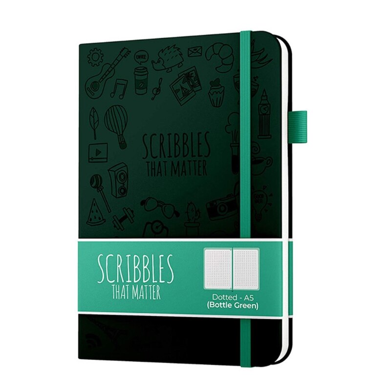 200Pages A5 Practical Scribbles Notebook Dotted Ha... – Vicedeal