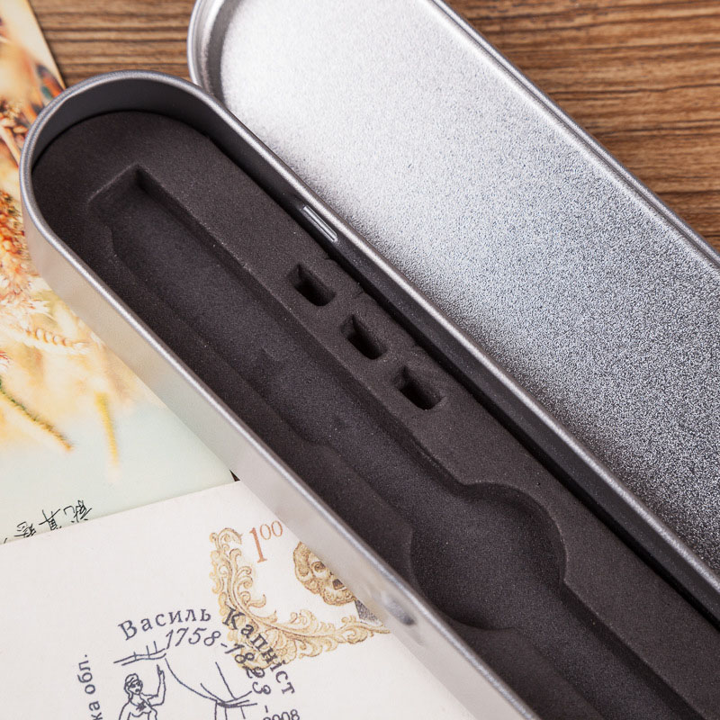 Silver Pencil Case Advanced Metal Fountain Pen Box... – Grandado