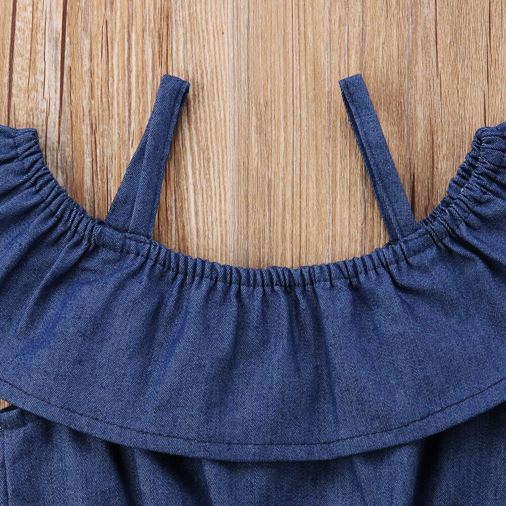 Summer Newest Toddler Kids Girls Denim Blue Strap ... – Grandado