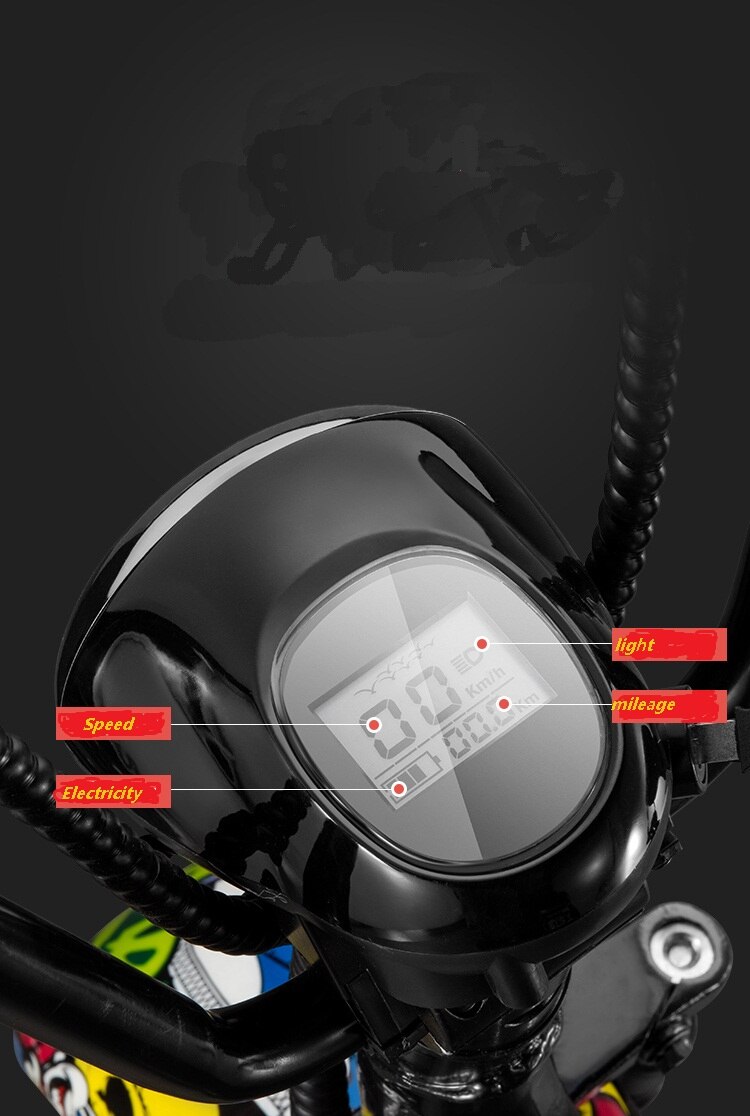 LED Electric motorcycle 60V angel eye lamp Bluetoo... – Vicedeal