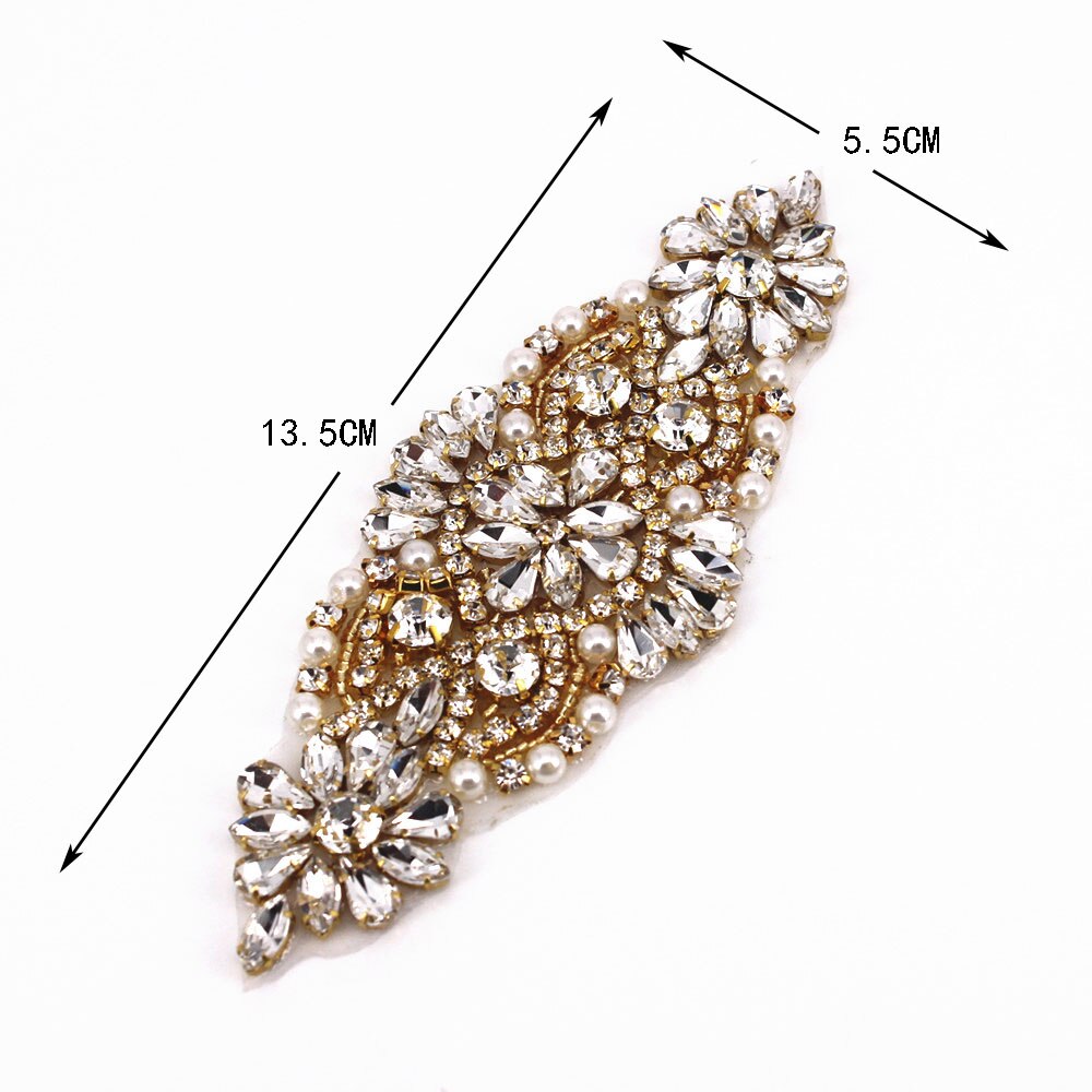 1 PCS Silber Hochzeit Strass Applikationen Für Hoc... – Vicedeal