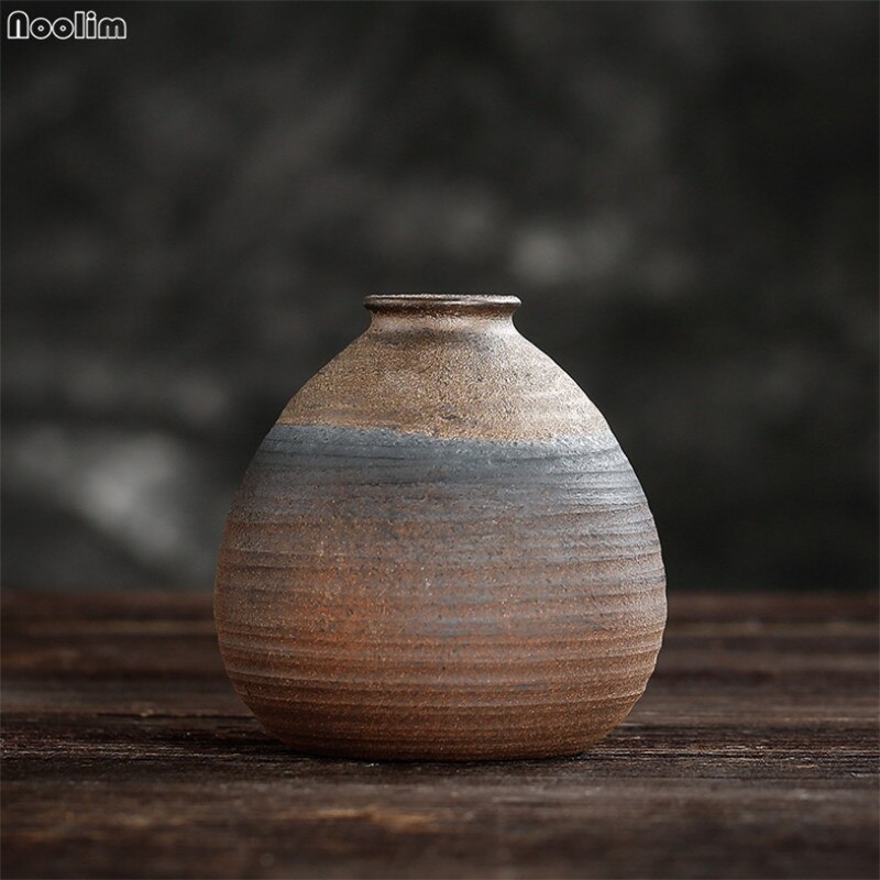 Ceramic Zen Coarse Pottery Vase Vintage Flower Vas... – Grandado