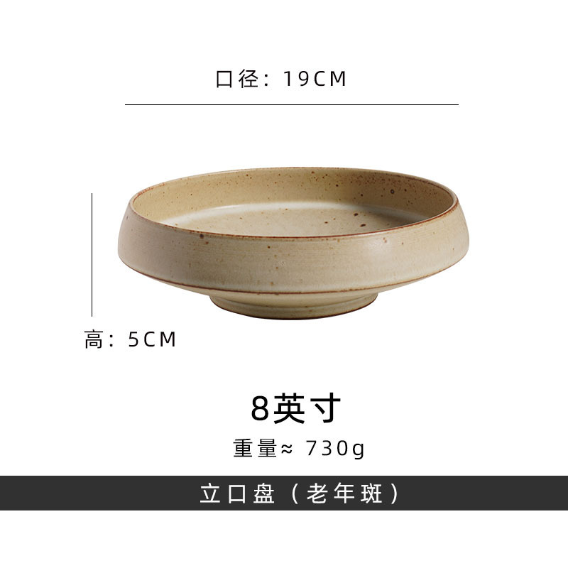 Japanese Rough Pottery Plates Vintage Speckled Ric... – Grandado