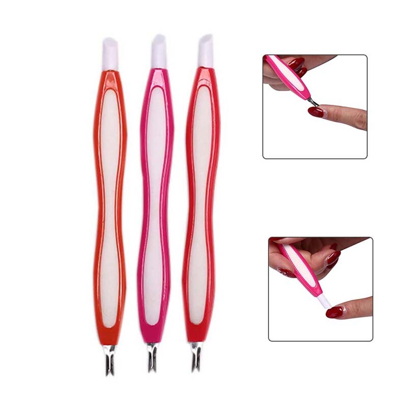 2 In 1 Nail Tips Buffer File Cuticle Pusher Cuticl... – Grandado