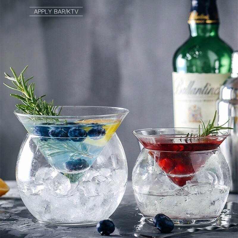 Originaliteit Iced Cocktail Martini Glas Set Kegel... – Grandado