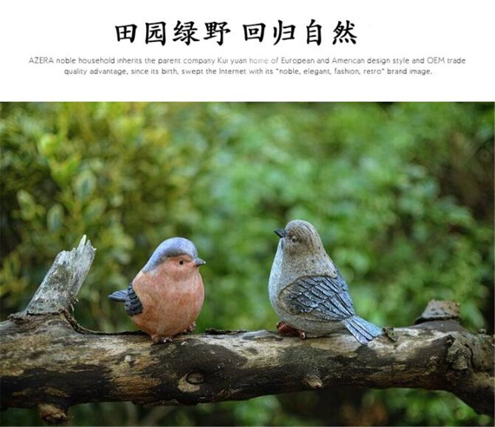 Resin Magpie decoration bird crafts DIY Outdoor Ga... – Vicedeal