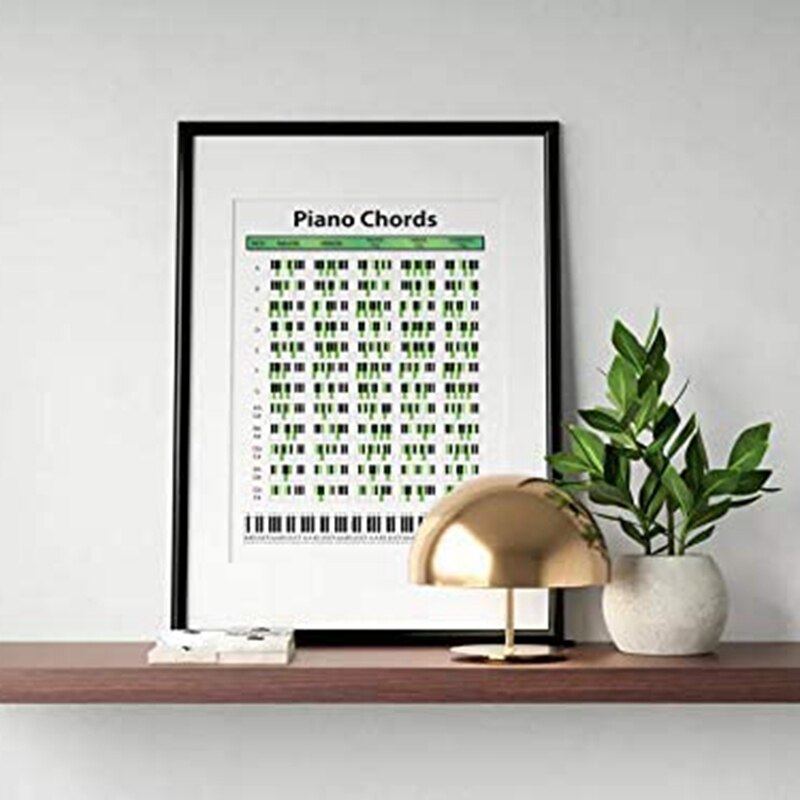 Piano Chord Chart Music Exercise Poster Piano Chor... – Grandado
