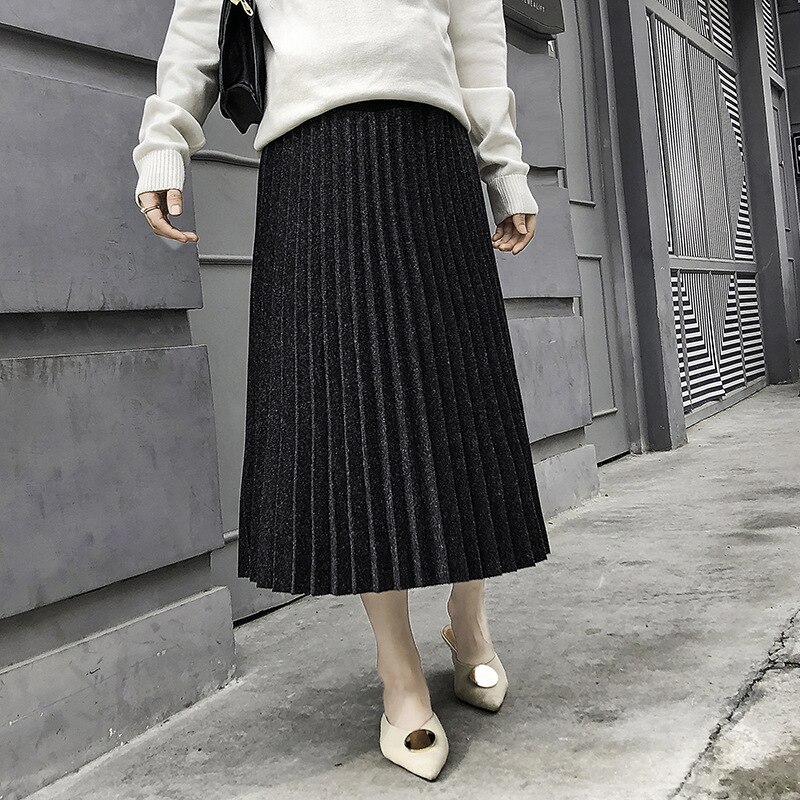 Hoge Taille Geplooide Rok Moederschap Kleding Voor... – Grandado