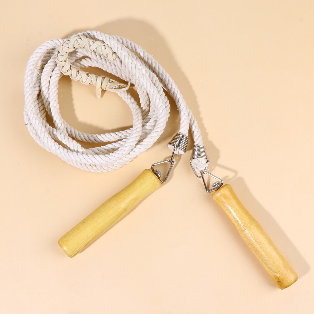 1pc Sport Equipment Chic Wooden Handle Jump Rope E... – Grandado