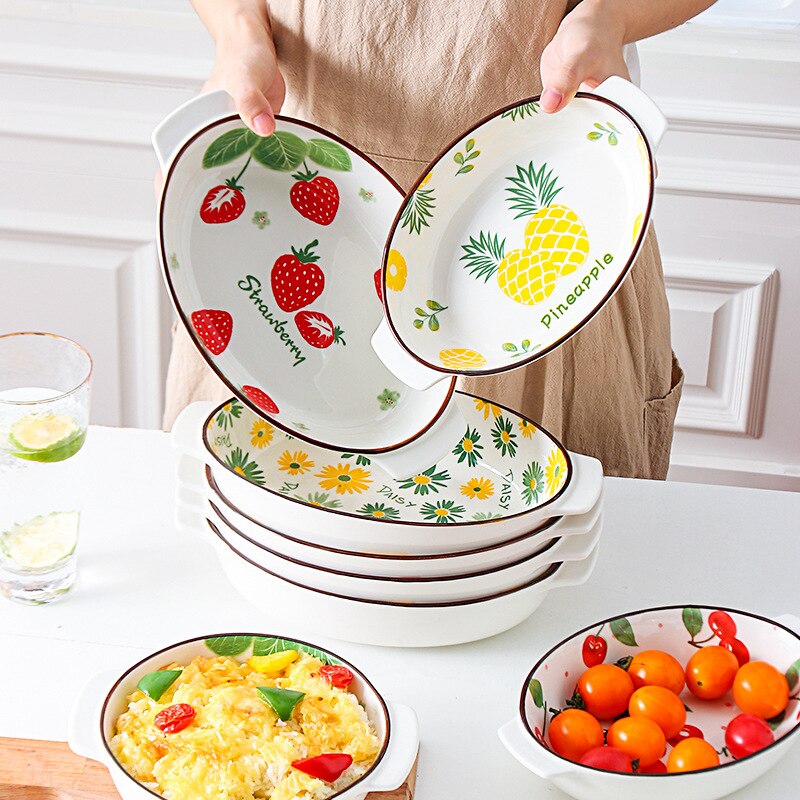 11 Inch Nordic Cheese Gratin Dish Tableware Porcel... – Vicedeal