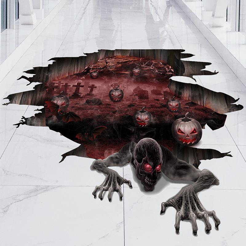 Horror Halloween Decor Wall Stickers Corridor Glas... – Vicedeal
