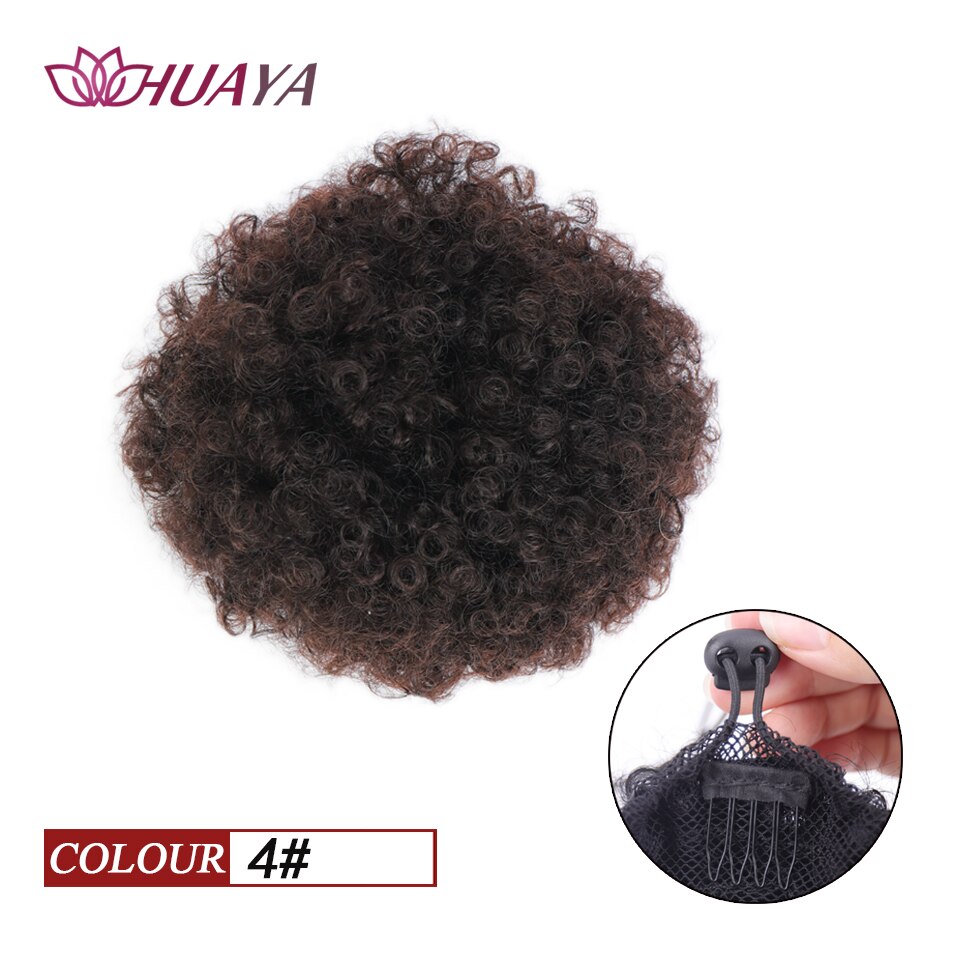 HUAYA Synthetic Puff Afro Bun African American Kin... – Vicedeal