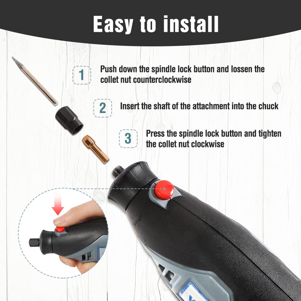 WORKPRO 130W Variable Speed Rotary Tool Kit Engrav... – Vicedeal