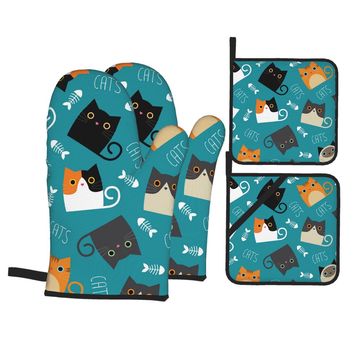 4 stücke Küche Handschuhe Isolierung Pad Nette Car... – Grandado