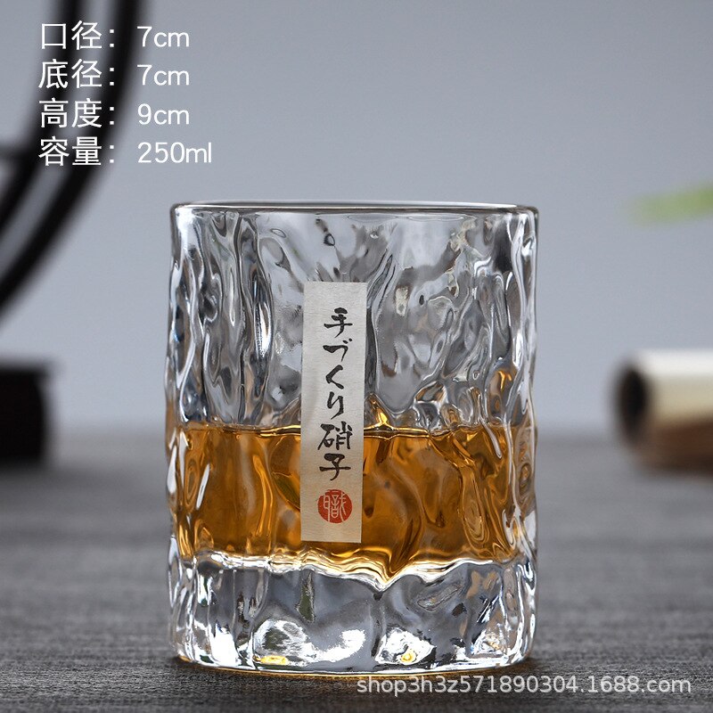 Hand-made Japanese hammered foreign wine glass whi... – Grandado