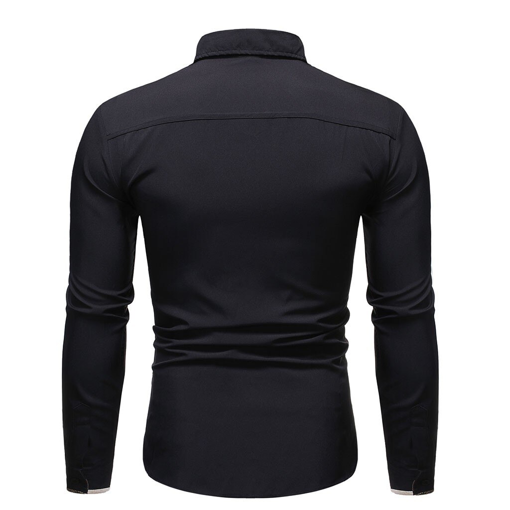 Casual Social Formal shirt Men long Sleeve Shirt B... – Grandado
