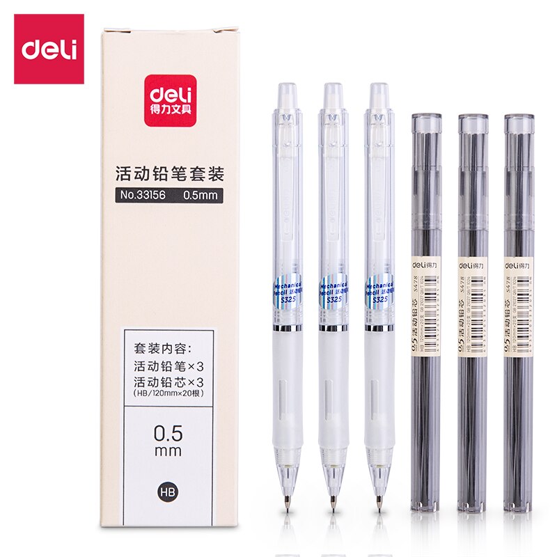 Deli Mechanical Pencil Set 0.5mm 0.7mm Automatic P... – Grandado