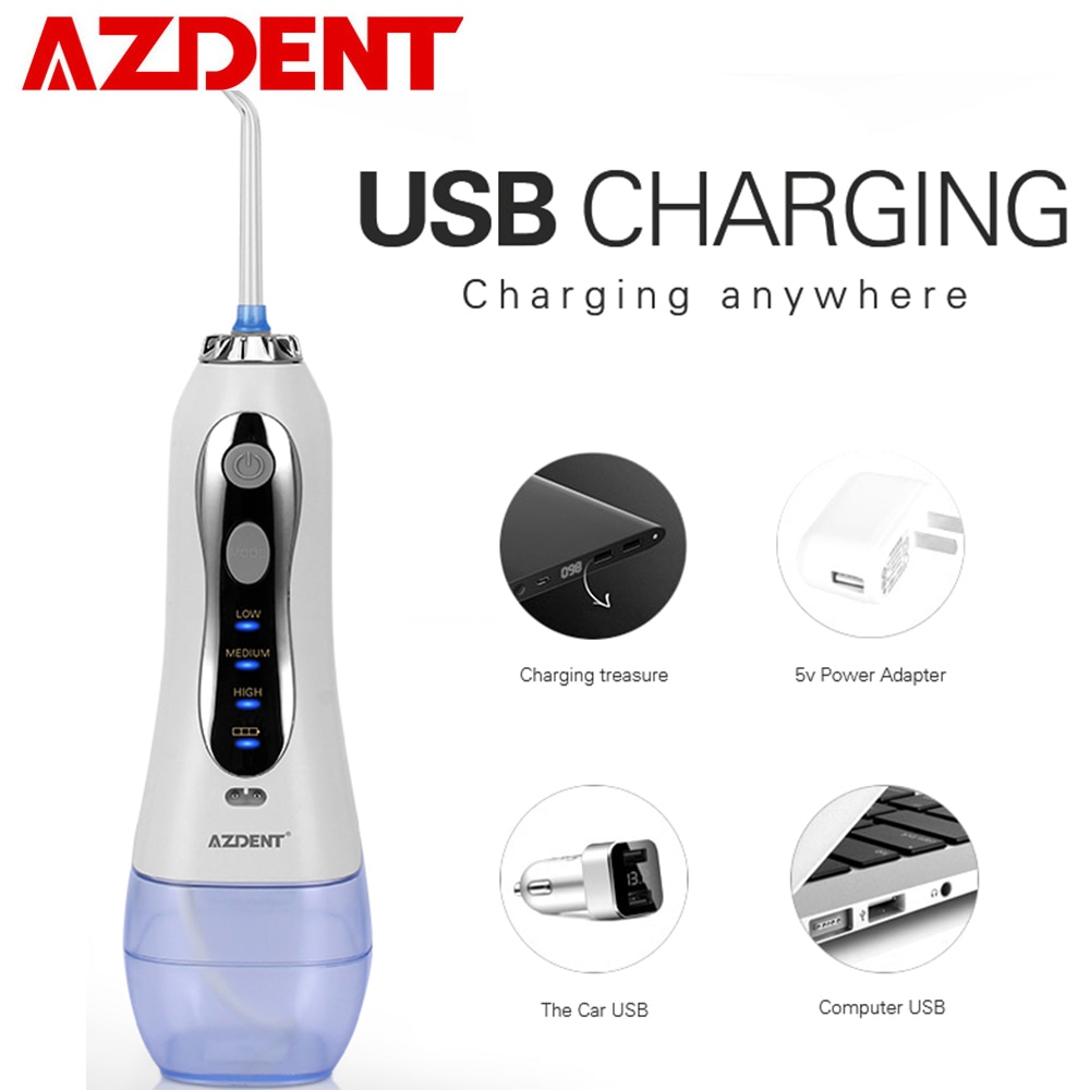 AZDENT HF-5 Cordless Water Dental Flosser Portable... – Vicedeal
