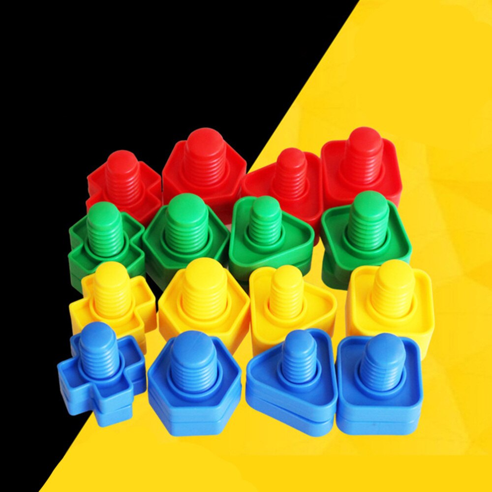 16 Pairs Plastic Colorful Screw Educational Toy Co... – Grandado
