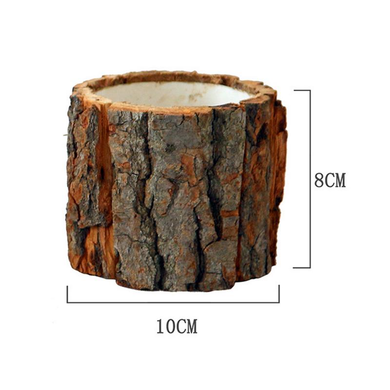 Desktop Forest Style Natural Wooden Small Flower P... – Grandado