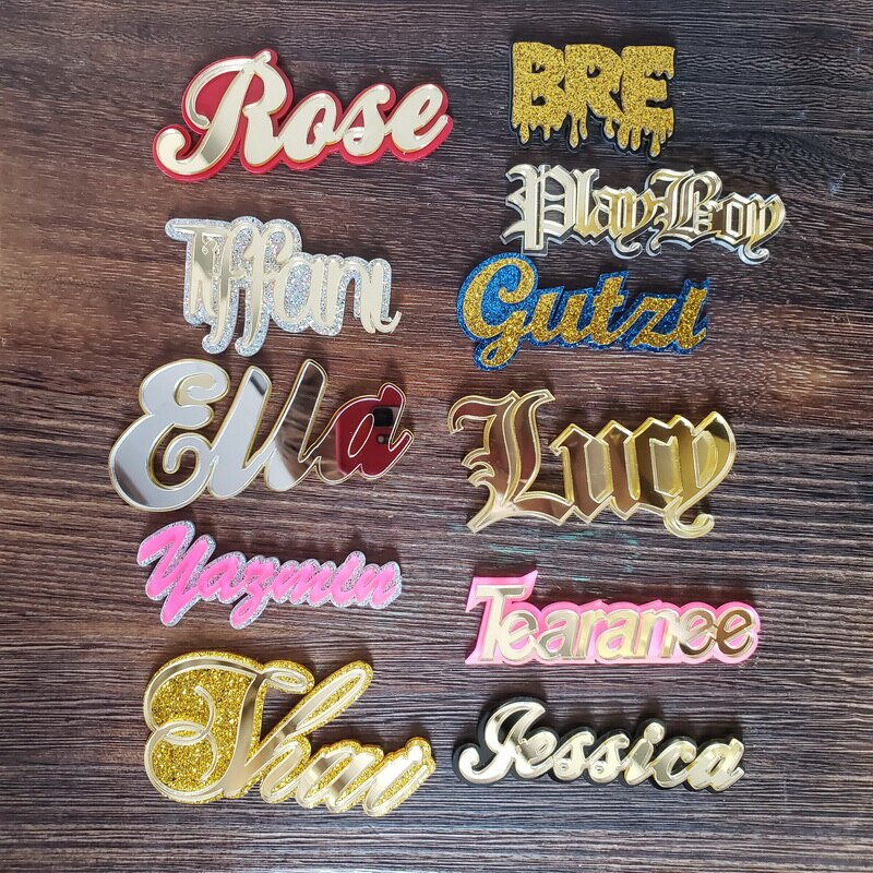 (10pcs/lot same /lot ) Custom Acrylic name plate – Grandado