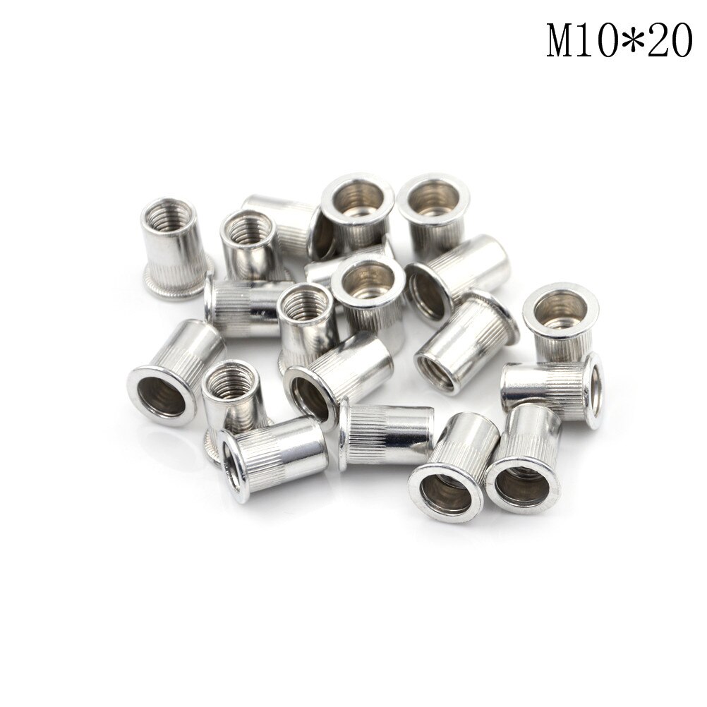 20Pcs M4 M5 M6 M8 M10 Aluminum Alloy Rivnut Flat H... – Grandado