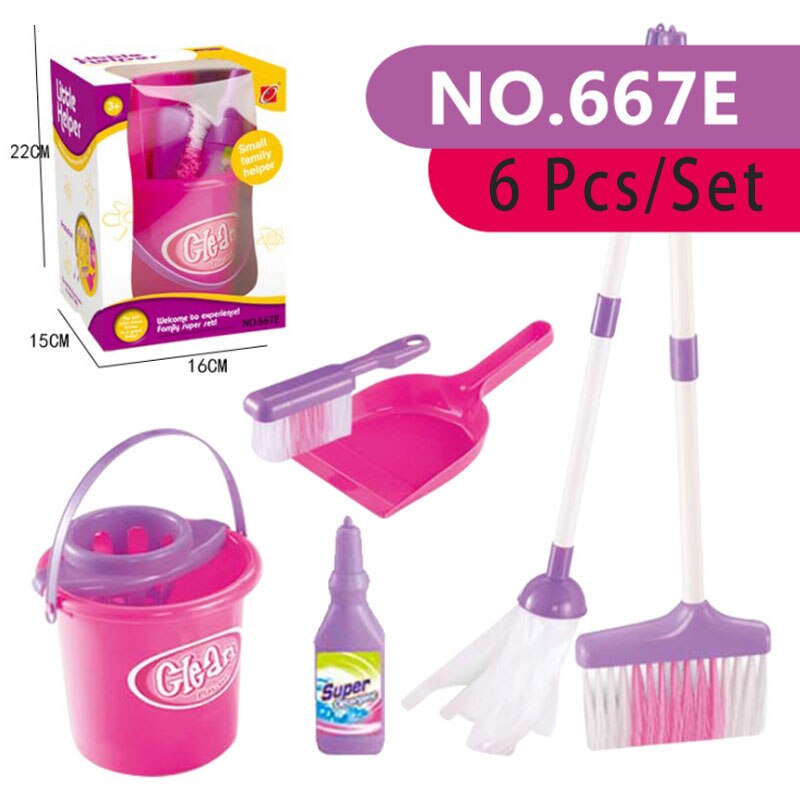 4 Types 1 Set Pretend Play Toy Cleaner Toy Kids Ho... – Grandado