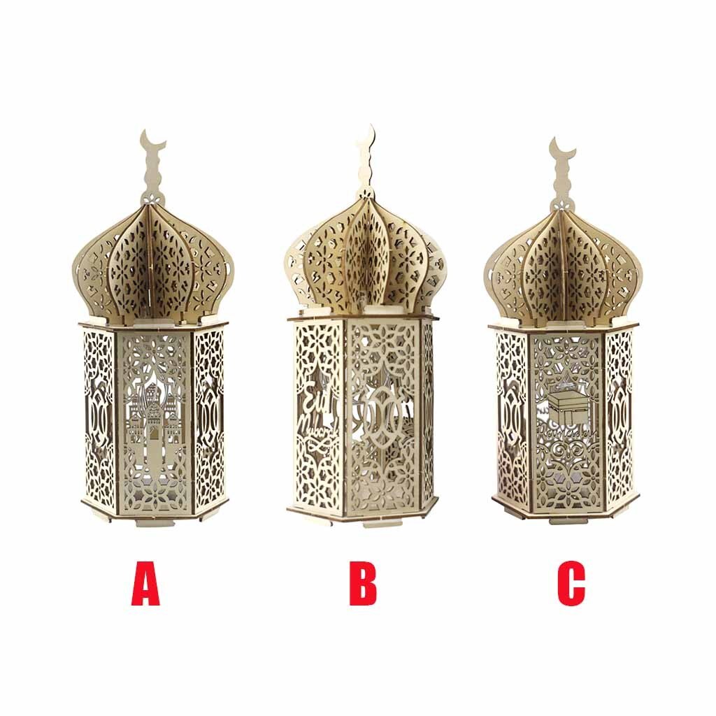 Wooden Eid Mubarak Light Accessories Ramadan Karee... – Vicedeal