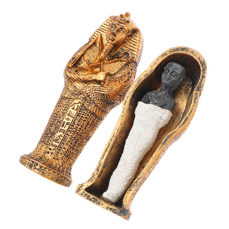 Resin artwork Egyptian mummy sand table decoration... – Grandado