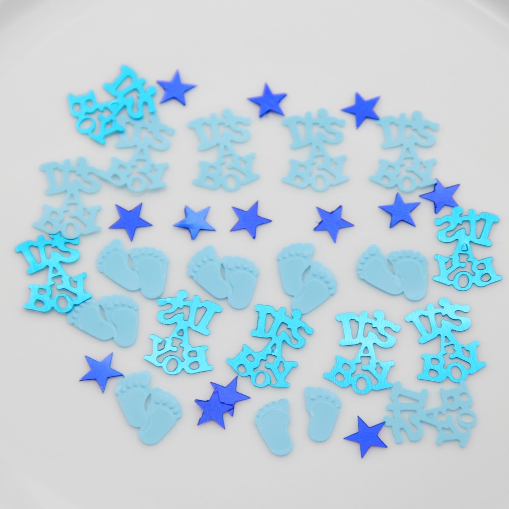 300Pcs It's A Boy Footprint Birthday Confetti Baby... – Grandado