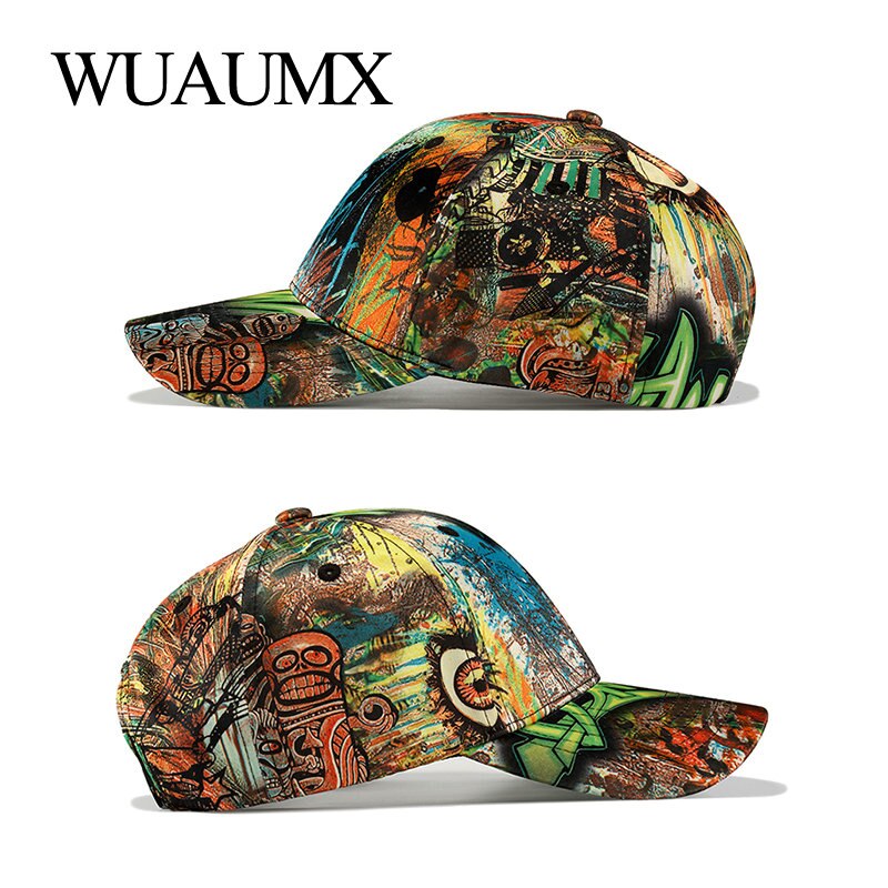Wuaumx Print Baseball Caps Voor Mannen Casual Graf... – Vicedeal