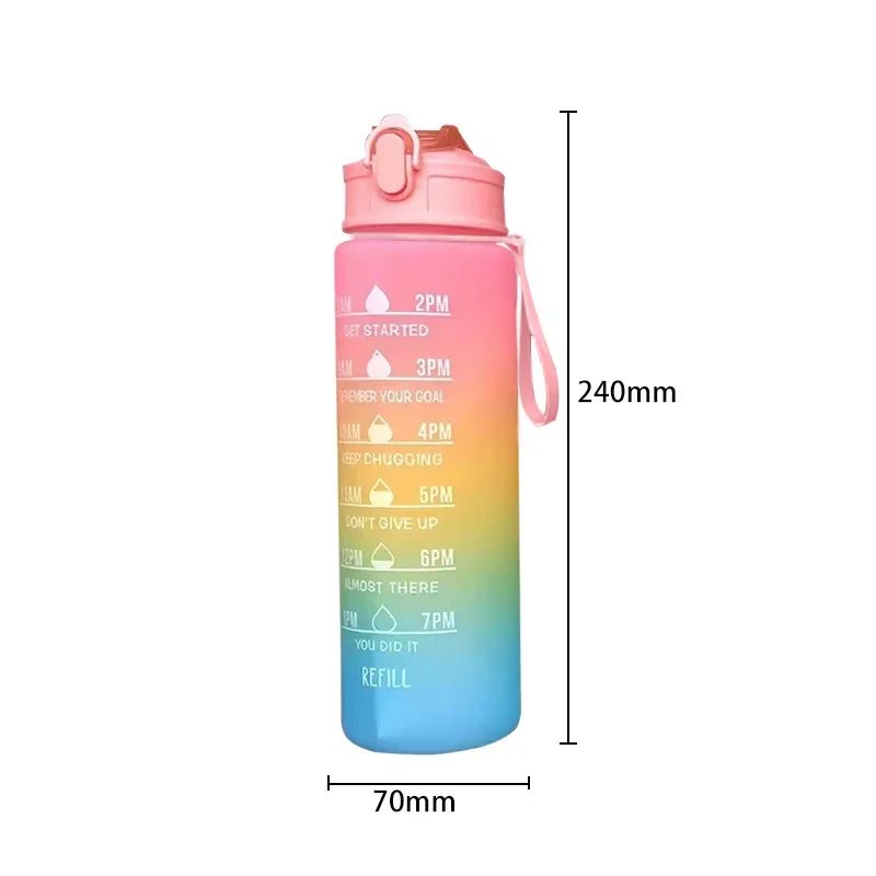 900ml Waterfles Motivationele Sport Waterfles Lekv... – Grandado