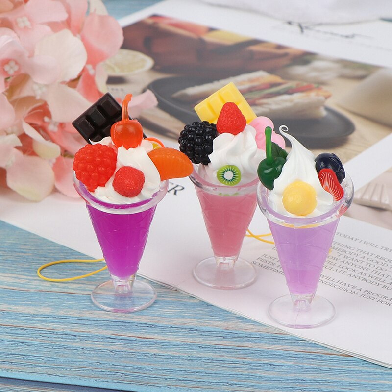 Drink Ice Cream Cups Set Model Pretend Play Mini F... – Grandado