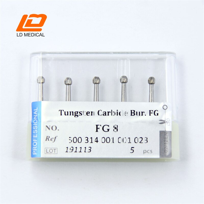 Dental Tungsten Carbide Burs FG 8 (001 023) High S... – Vicedeal