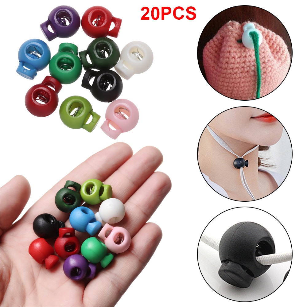 20Pcs Multi-Kleuren 6Mm Gat Plastic Stopper Cord L... – Grandado