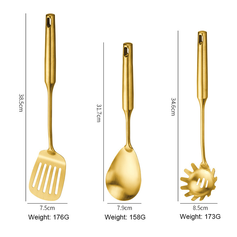 Luxury Golden Stainless Steel Kitchenware Cooking ... – Vicedeal