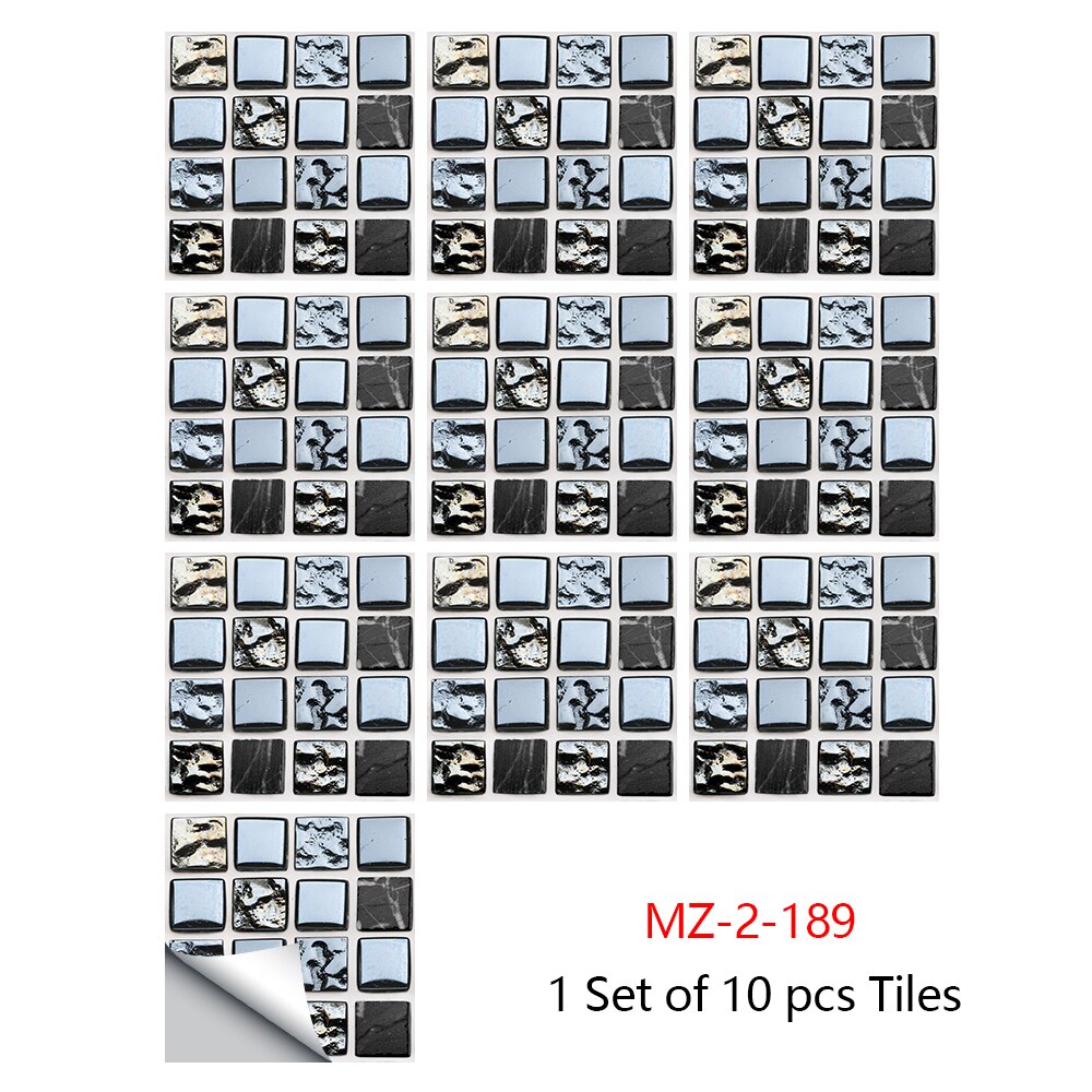 Metallic Feel Mosaic Simulation Tile Wall Stickers... – Vicedeal