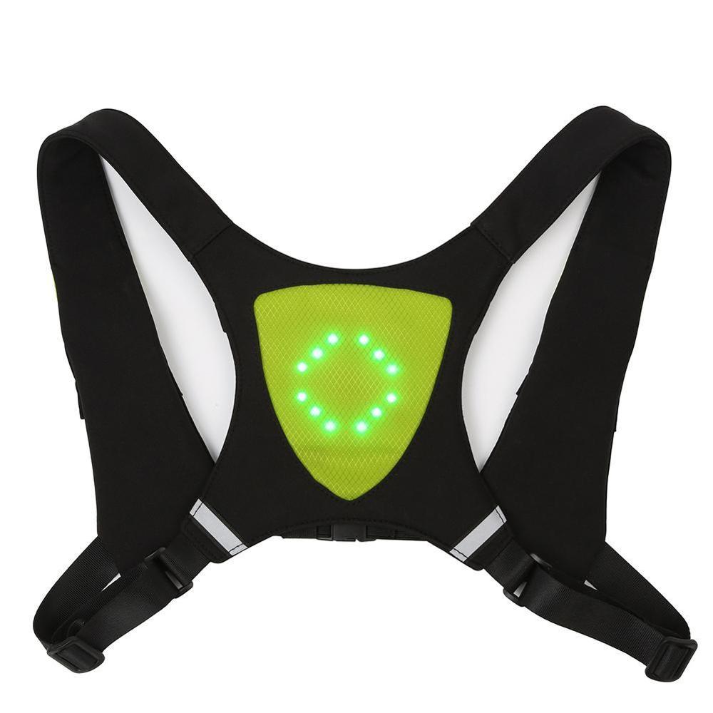 Cycling Bicycle Vest LED Wireless Safety Turn Sign... – Grandado