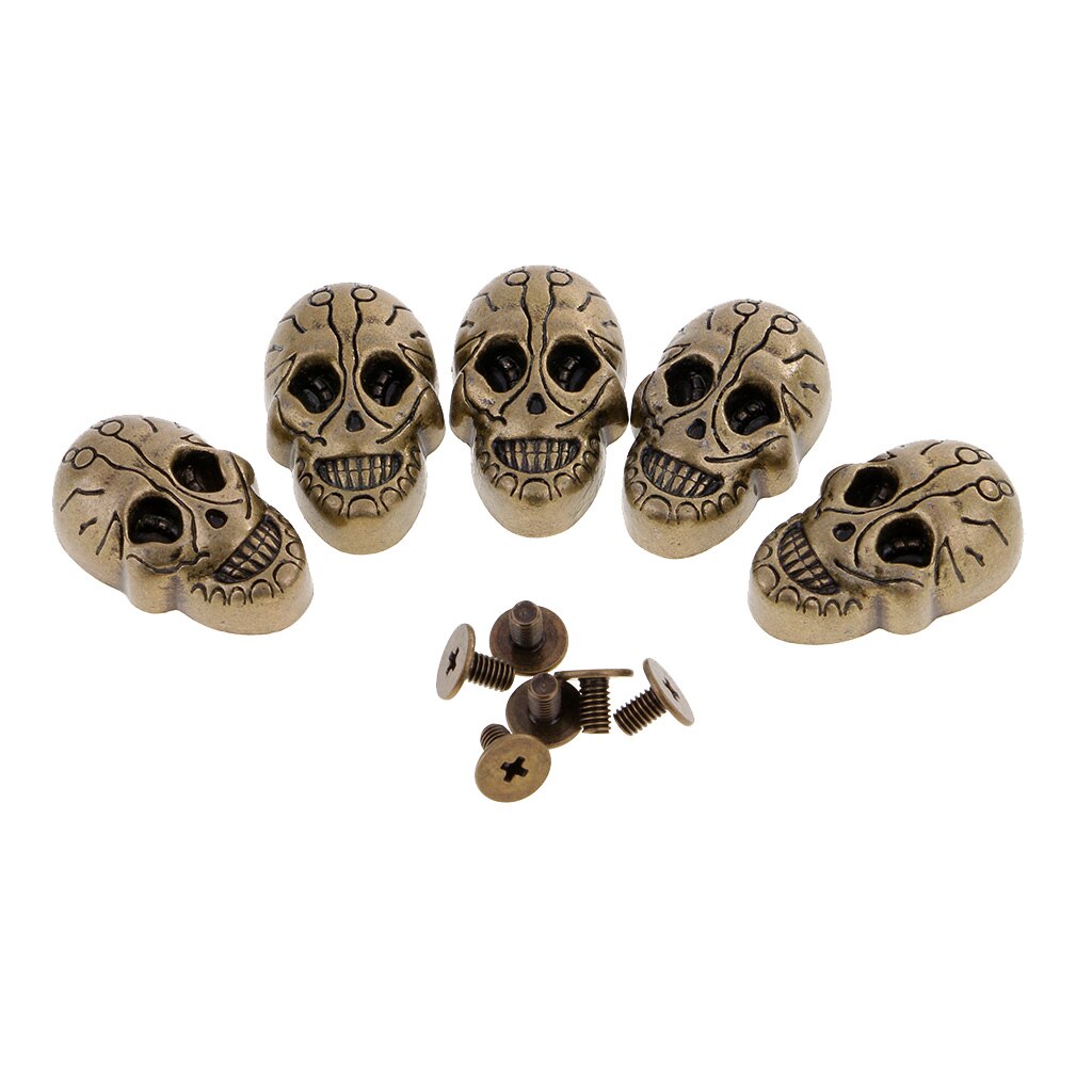 5 Sets 21x15mm Screwback Goth Skull Head Stud Spik... – Grandado