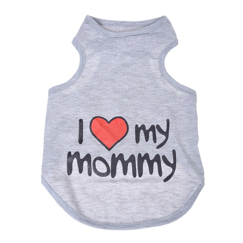 I Love Mama Hond T-shirt, Grote – Grandado