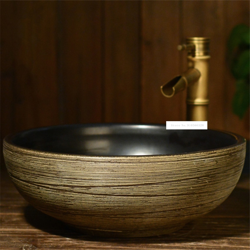 Bathroom Artistic Line Basin Household High Temper... – Grandado