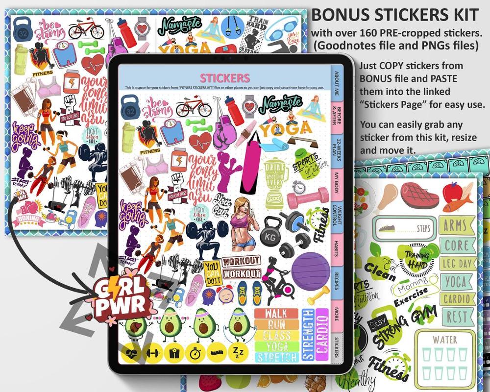 Digitale Fitness Planner, Ipad Planner Goodnotes P... – Vicedeal