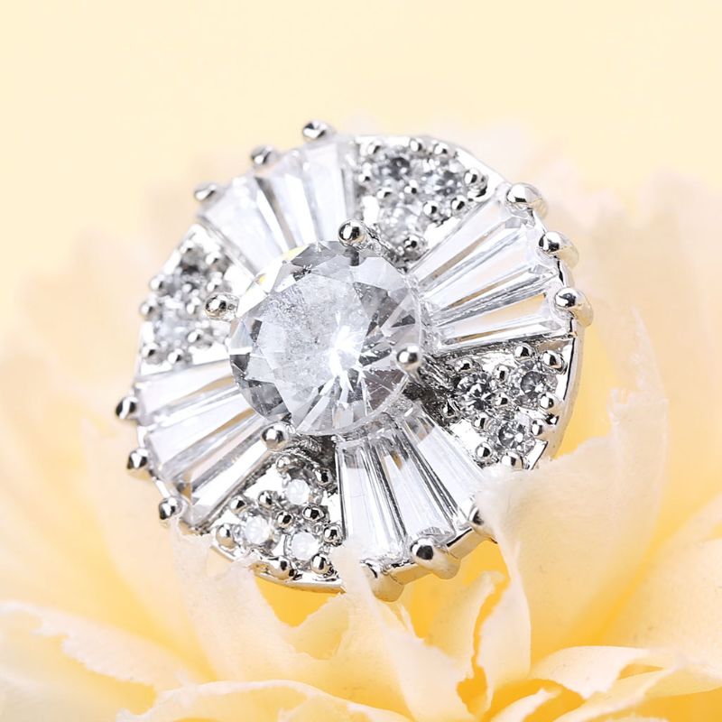 1Pc 17 Mm Glitter Zirkoon Ronde Met Kruis Vorm Dec... – Vicedeal