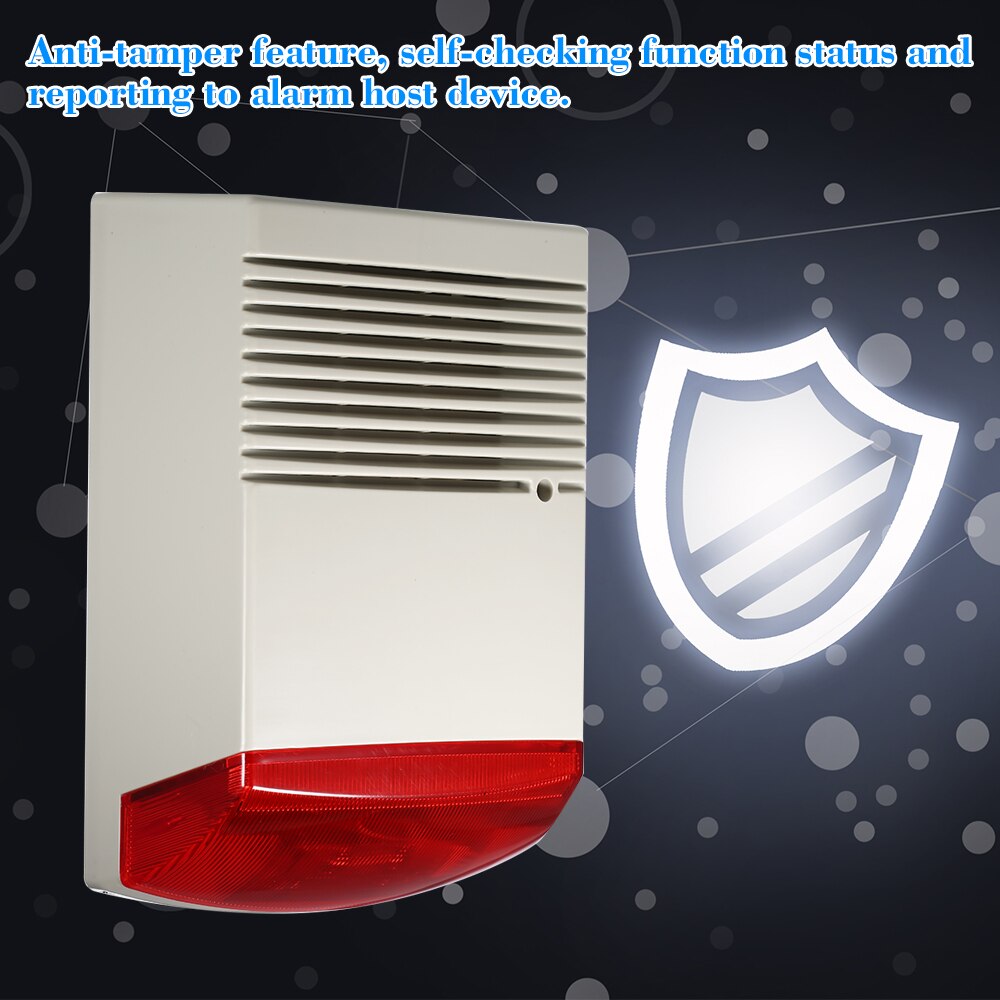 Wired Strobe Siren Sound Light Alarm Red Flashligh... – Vicedeal