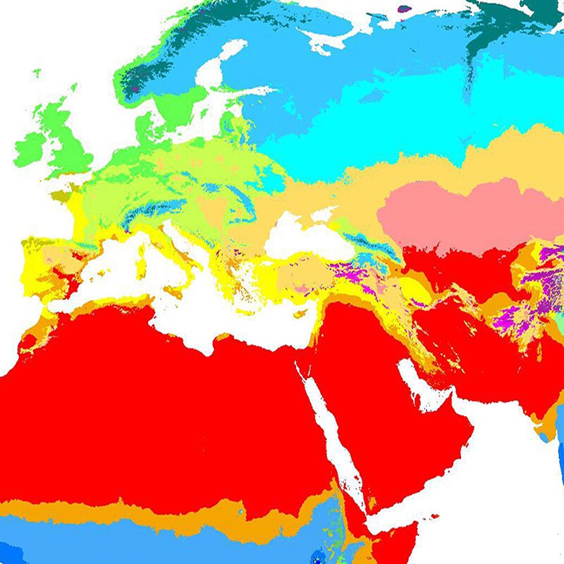 90*60cm Climate Map of The World Wall Poster Smell... – Grandado