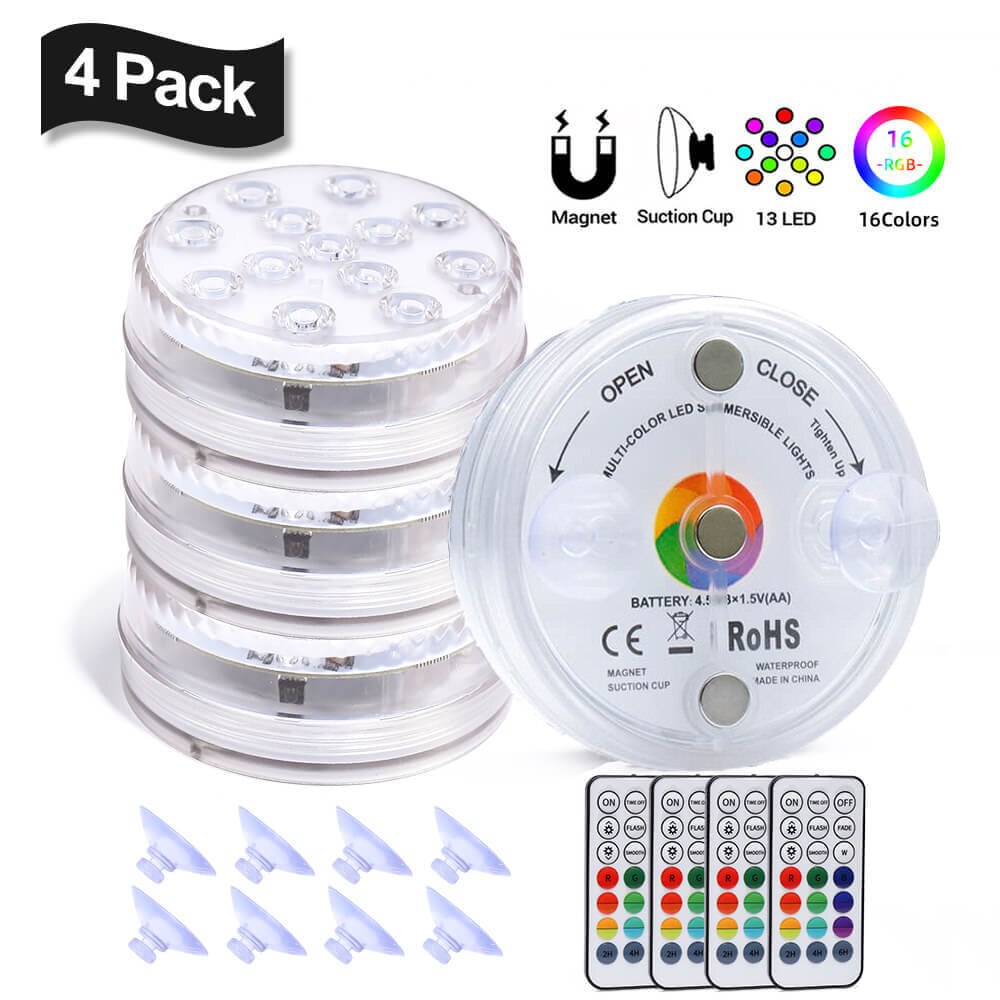 8.5Cm Zuignap Magneet Rgb 13 Leds Dompelpompen Ond... – Vicedeal