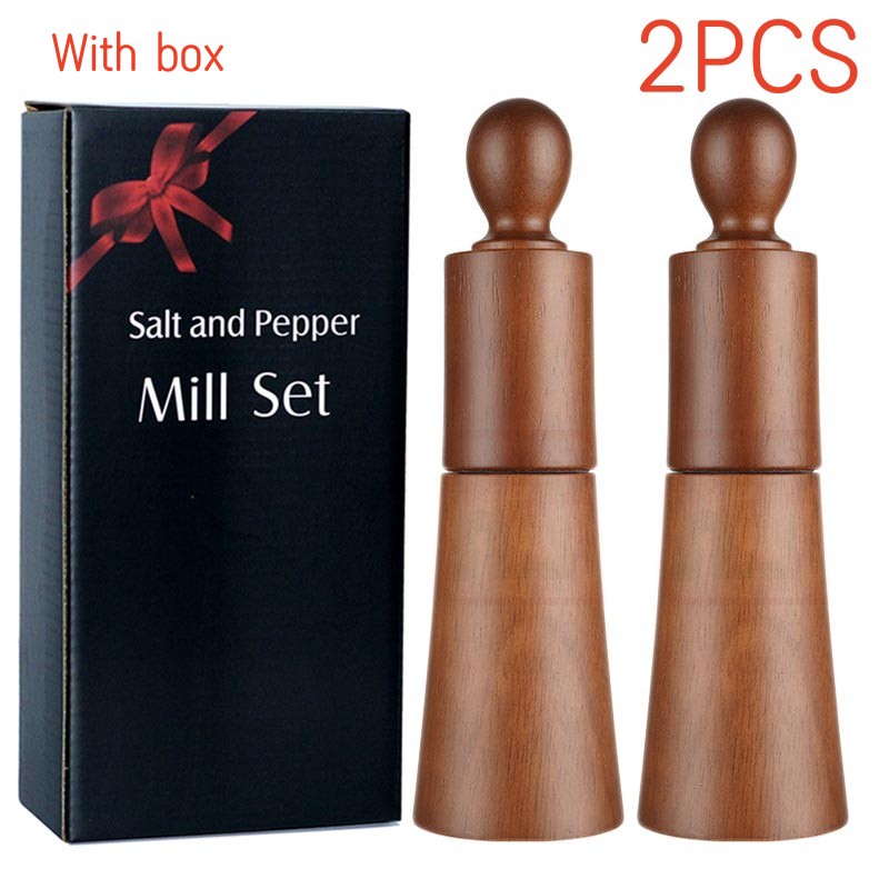 8Inch Wood Pepper Grinder Set Manual Oak Pepper Mi... – Vicedeal